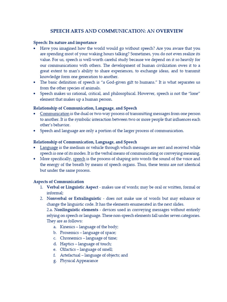 Speech Theater and Arts | PDF | Communication | Cognitive Science