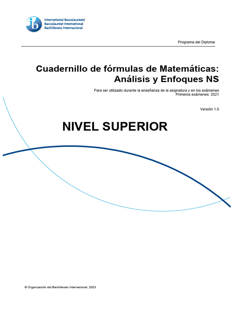AE NS Cuadernillo de Fórmulas | PDF | Diferencia | Ecuaciones