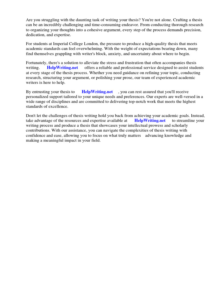 Imperial College London Thesis Library | PDF