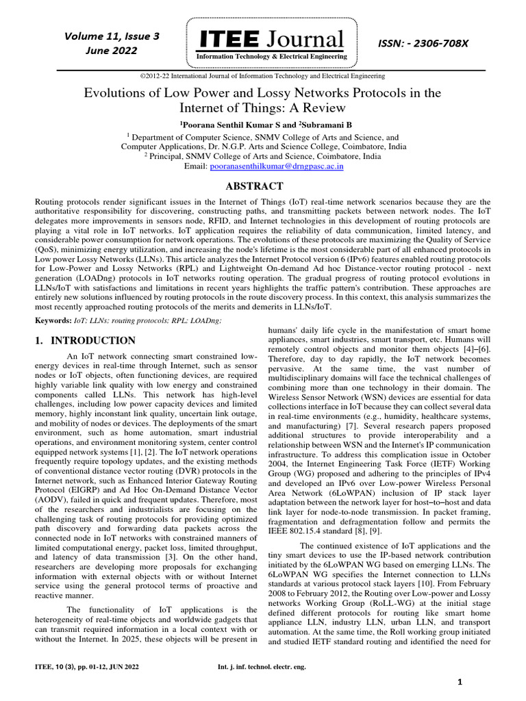 Kumar, 2022 | PDF | Routing | Computer Network