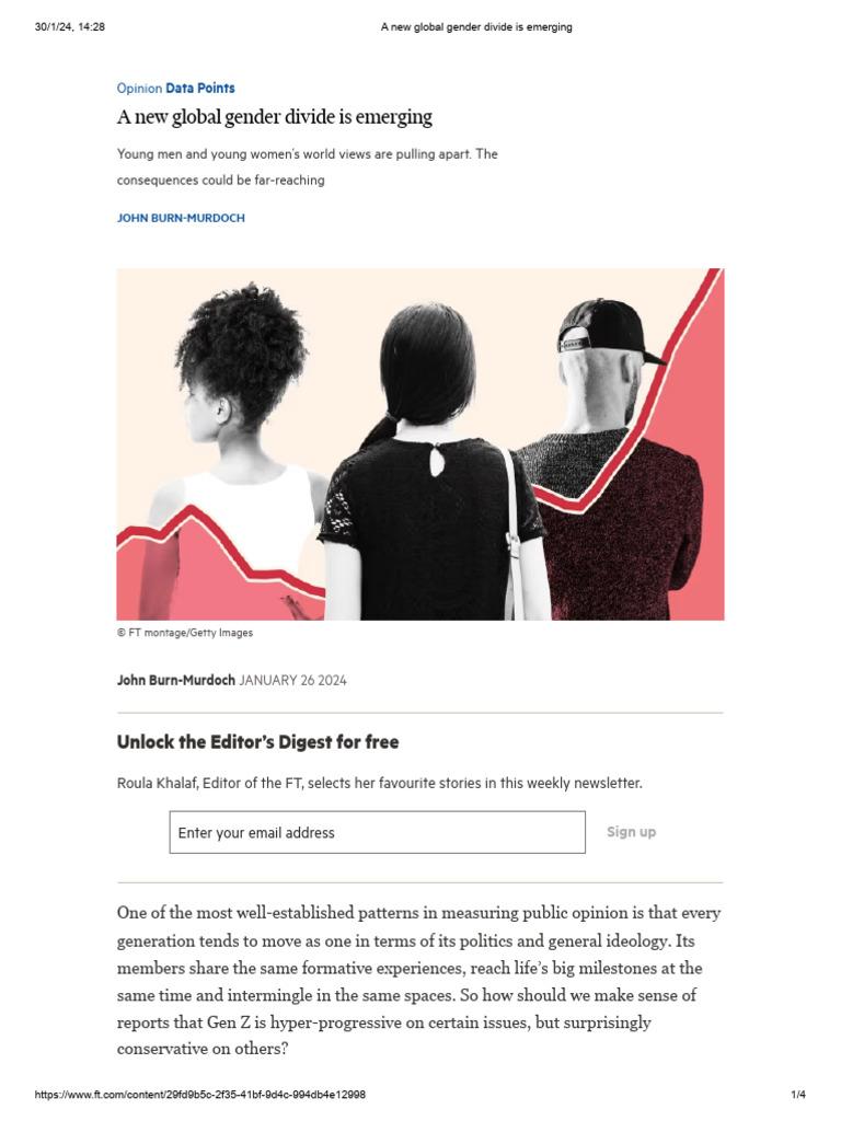 A New Global Gender Divide Is Emerging | PDF | Gender | Gender Studies