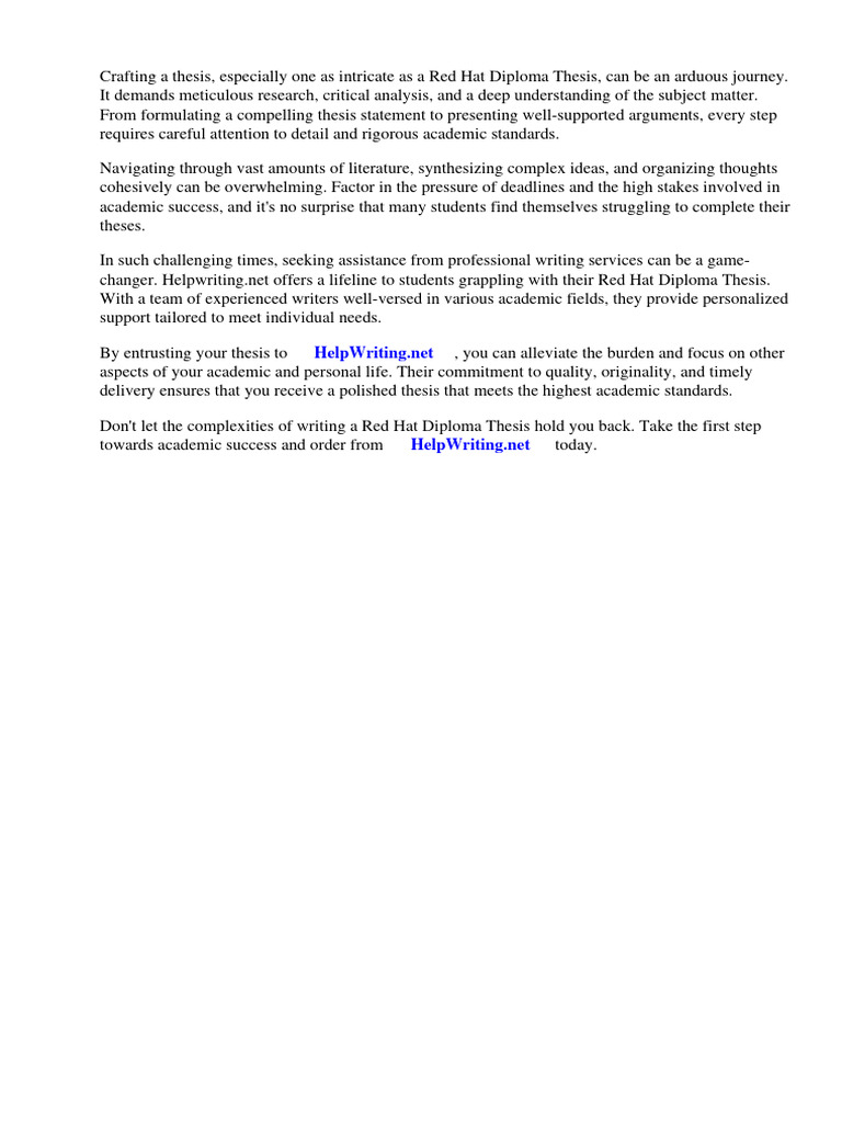 Red Hat Diploma Thesis | PDF | Red Hat | Linux