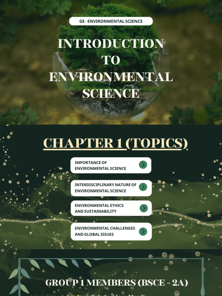 Introduction to Environmental Science | PDF | Sustainability ...