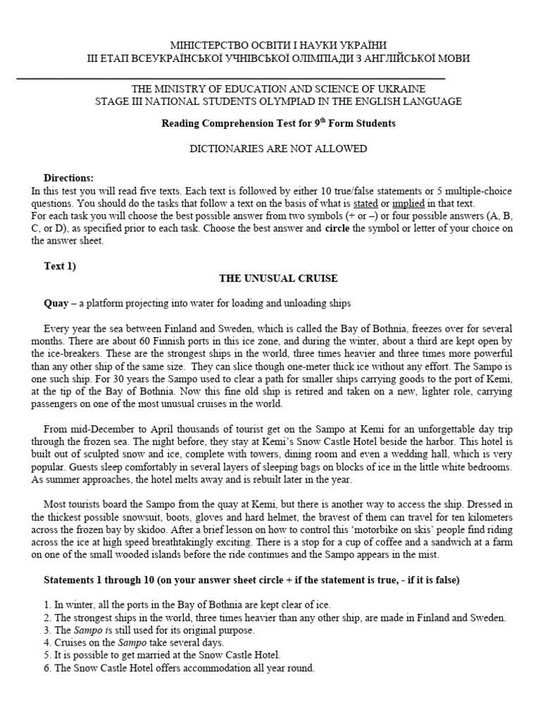 9 - Reading | PDF | Winston Churchill | Hotel
