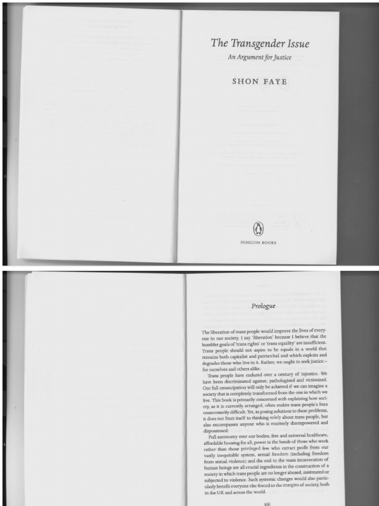 The Transgender Issue [Extracted] (Shon Faye) | PDF