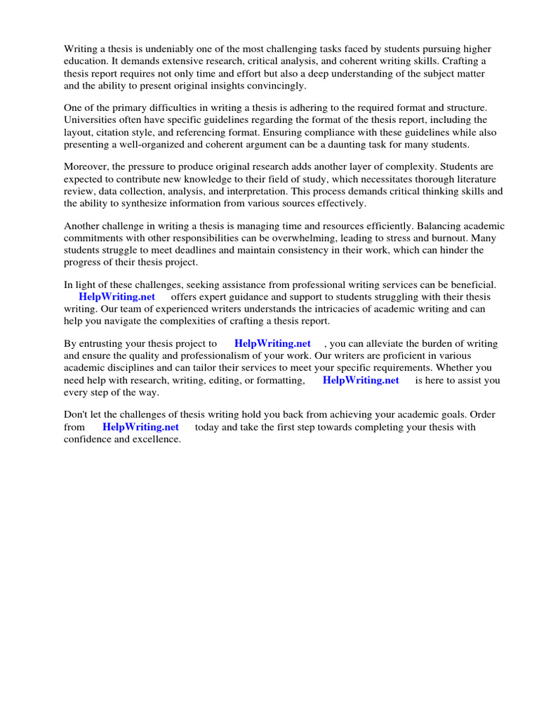 Thesis Report Writing Format | PDF | Forecasting | Thesis