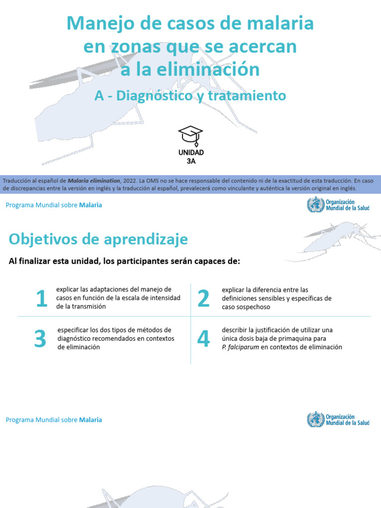 Malaria Elimination Unit 3A ES | PDF