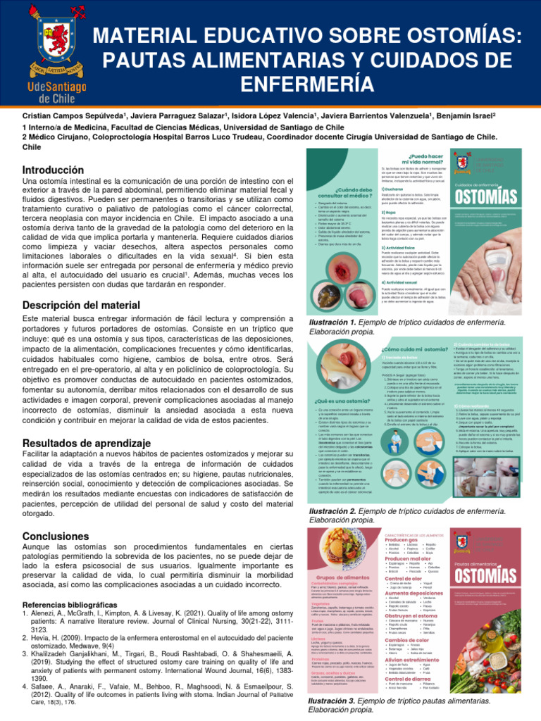 Poster Material Educativo Ostomias | PDF | Enfermedades y trastornos | Ciencias de la Salud