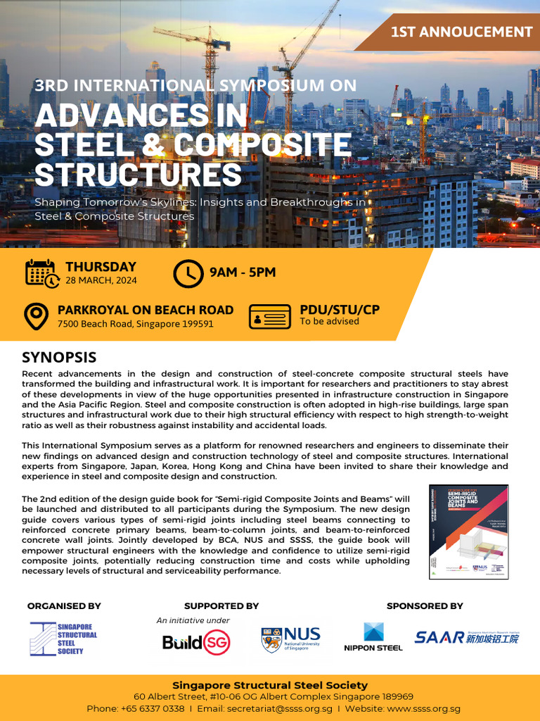 Ssss Symposium 2024 Flyer v3 | PDF | Engineering | Building Technology