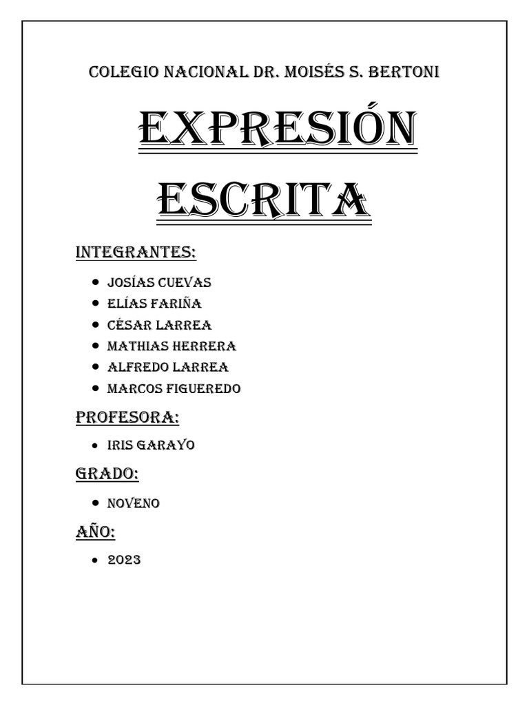 Ejemplos de Expresiones Escritas | PDF | Ciencias sociales