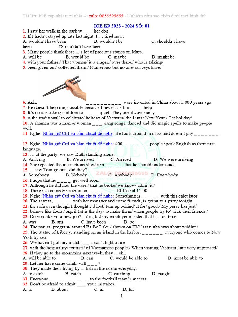 50 de Ioe K9 2023 - 2024 | PDF