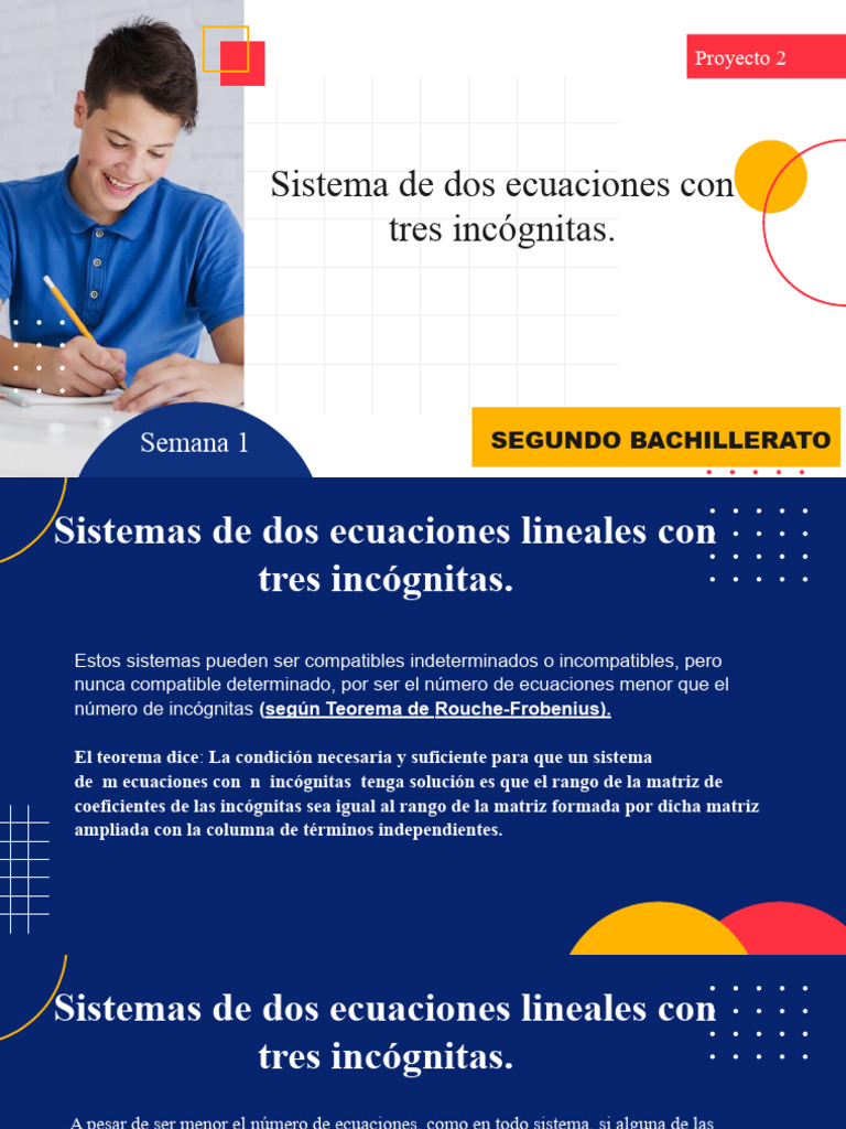 SISTEMA DE ECUACIONES DE 2X3 | PDF | Sistema de ecuaciones lineales ...