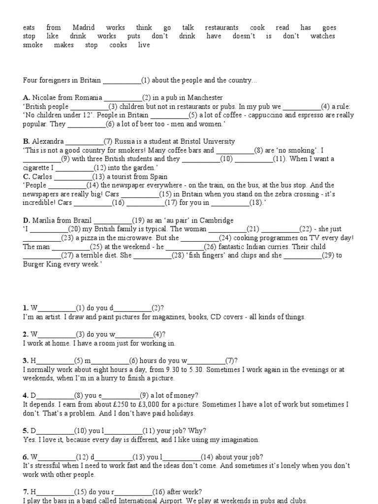 NEF Elem Cloze 1&2 | PDF
