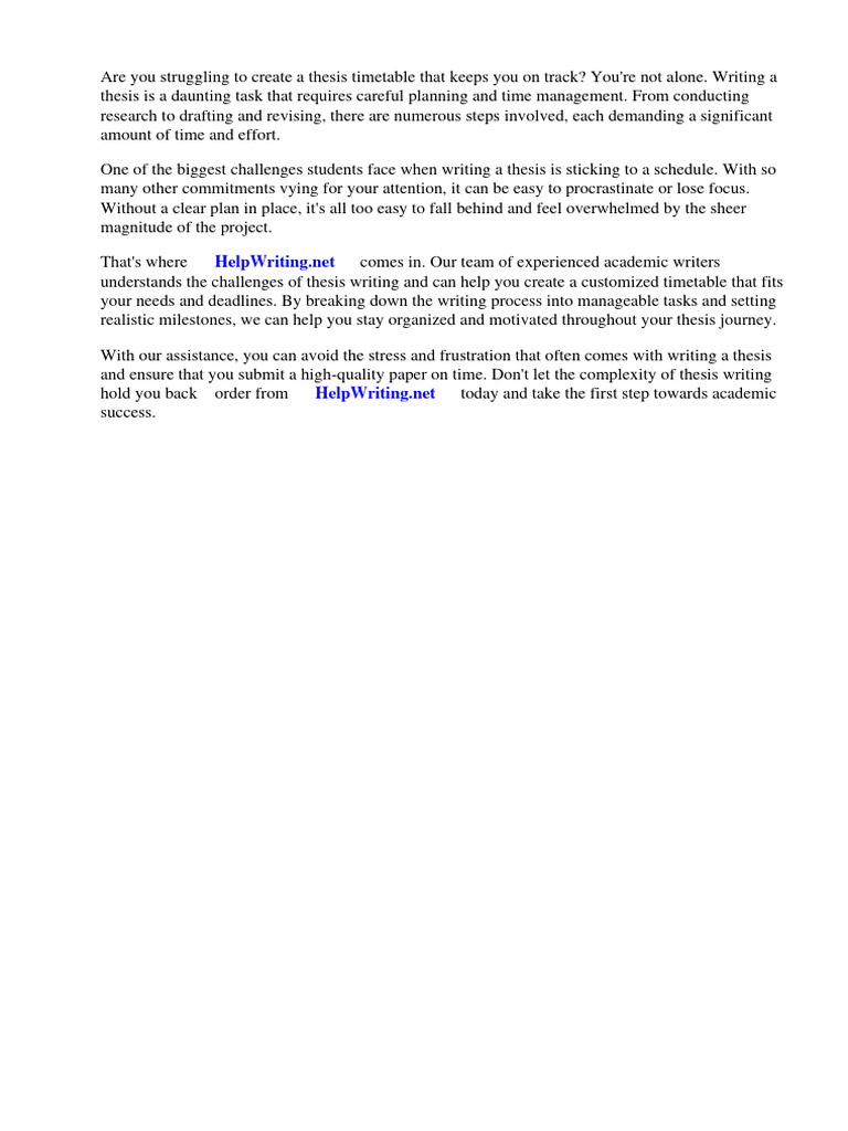 Thesis Timetable Template | PDF | Thesis | Microsoft Power Point