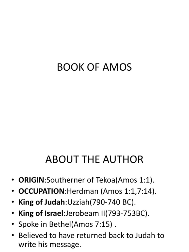 Book of Amos | PDF | Bible Content | Books Of The Hebrew Bible