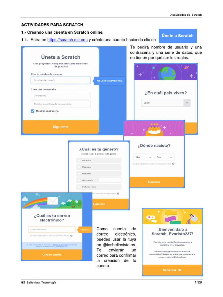 ACTIVIDADES SCRATCH Parte 1 | PDF | Semáforo | Scratch (lenguaje de ...