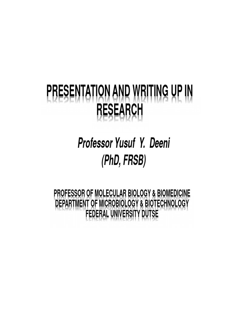 Research Writing and Presentation Guide | PDF
