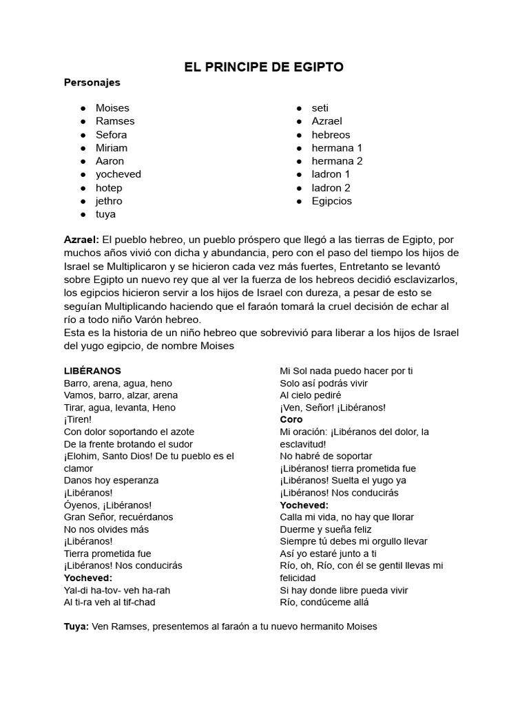 El Principe de Egipto | PDF