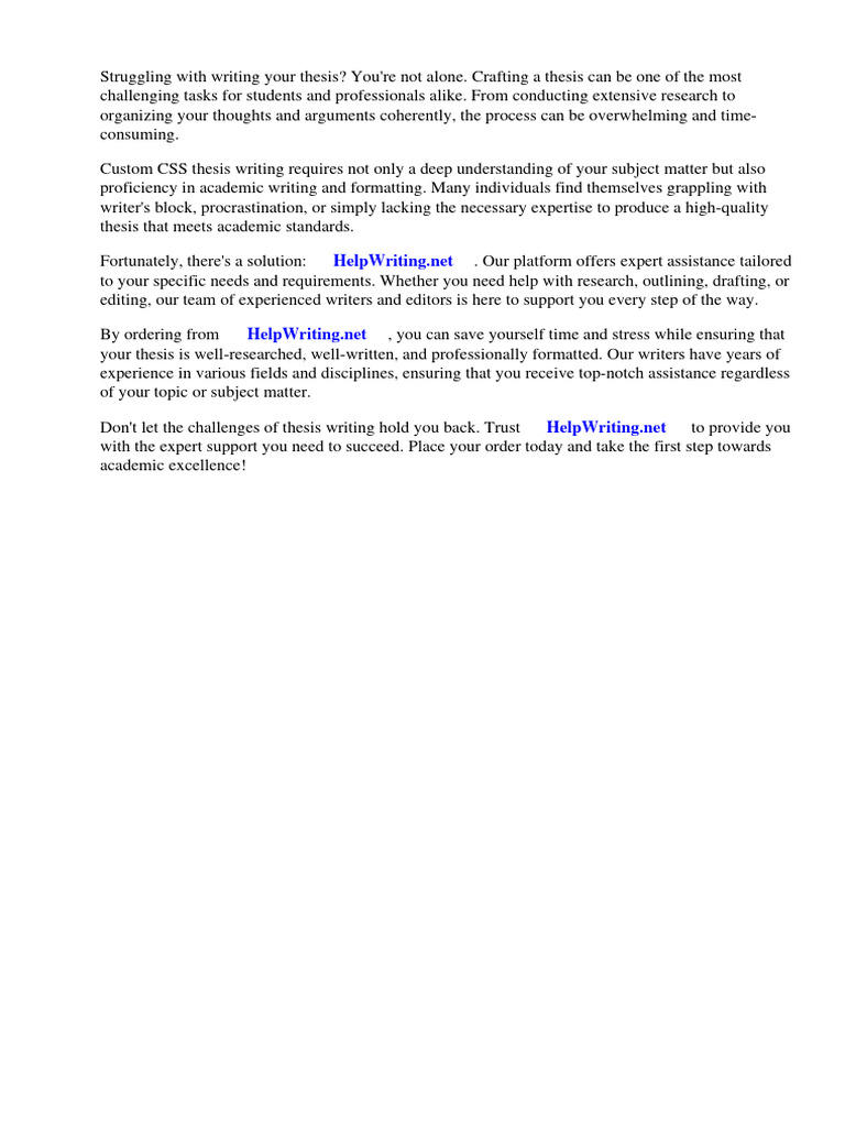 Custom Css Thesis | Download Free PDF | Html Element | Software Engineering