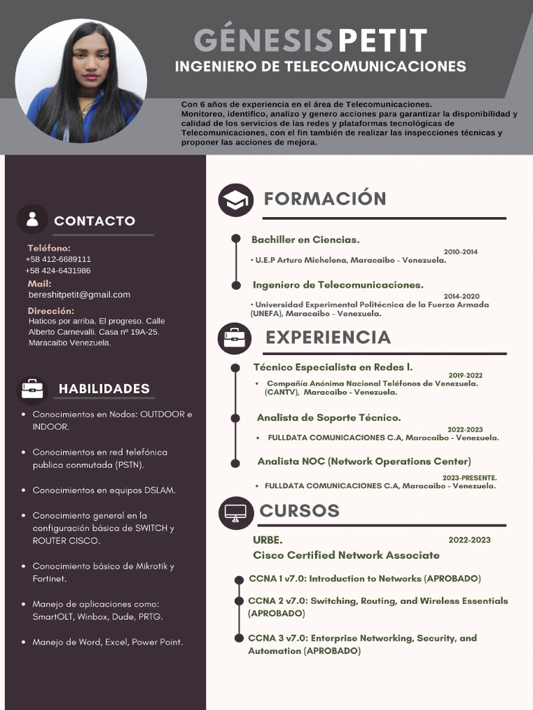 CV Ing Genesis Petit C-1 | PDF