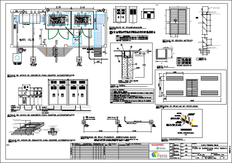 FX - PE - 004 Rev.0 - Subestación Eléctrica NOVA 2600kVA-Layout1 | PDF | Ingeniería mecánica ...