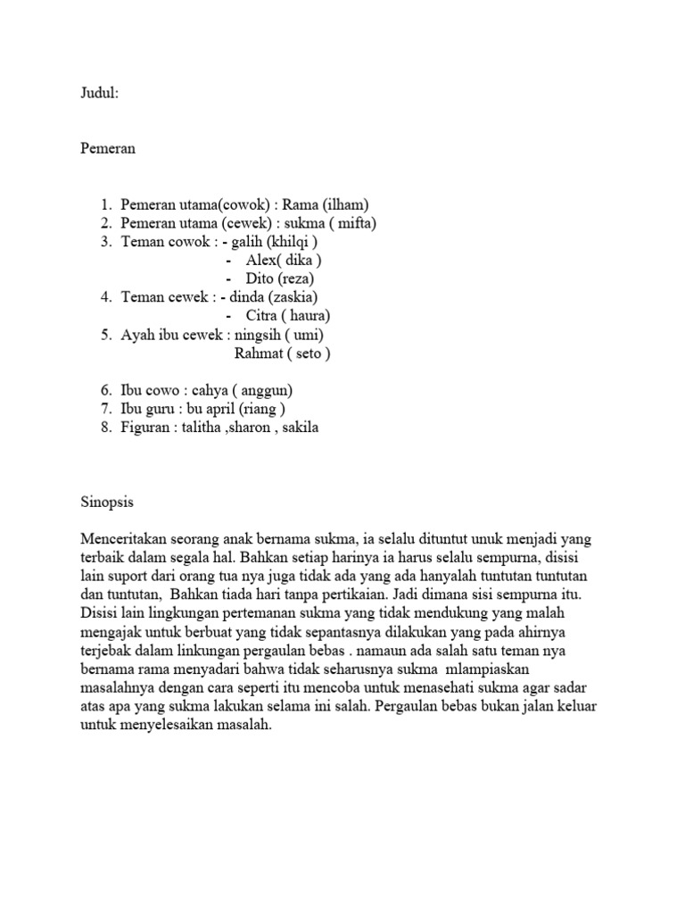 Naskah Film Pendek | PDF