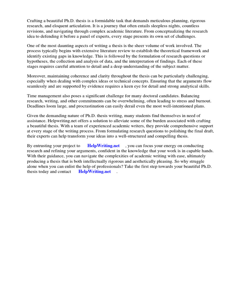 Beautiful Phd Thesis Pdf Thesis Doctor Of Philosophy