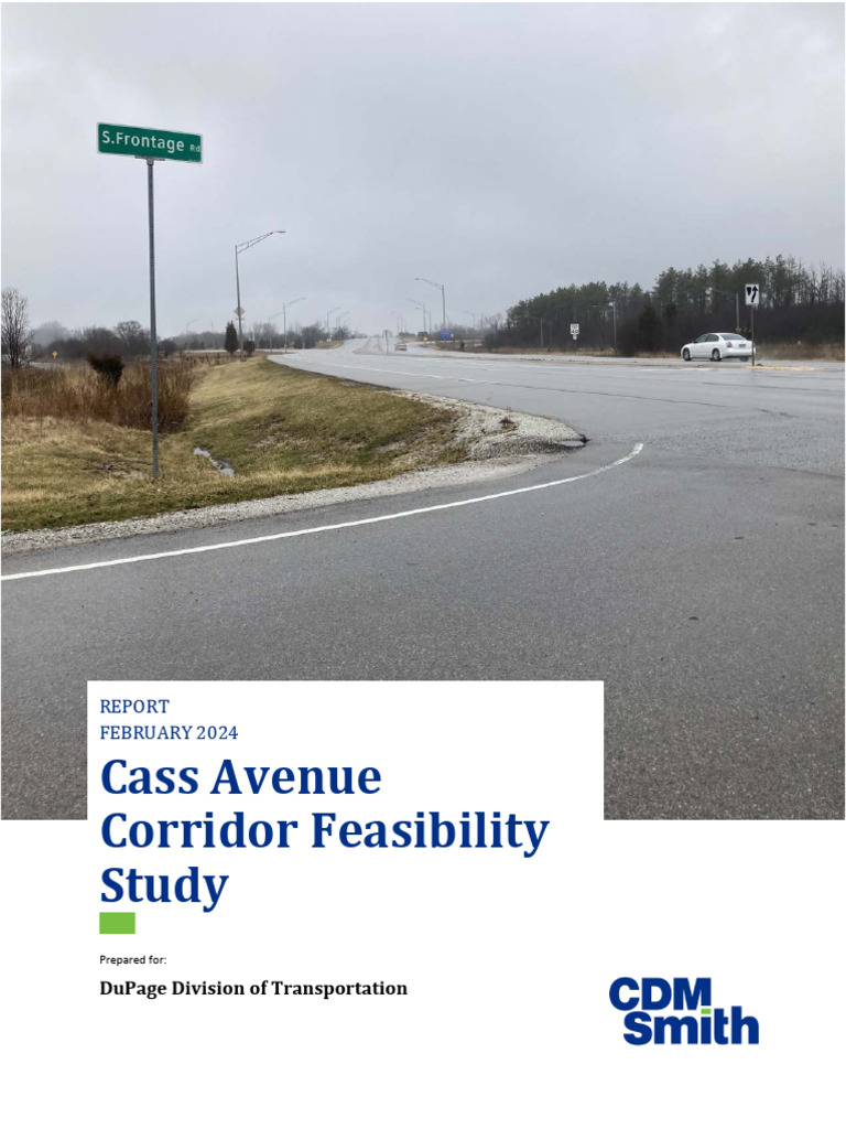 Cass Avenue Corridor Feasibility Study Report | PDF | Intersection (Road) | Traffic Collision