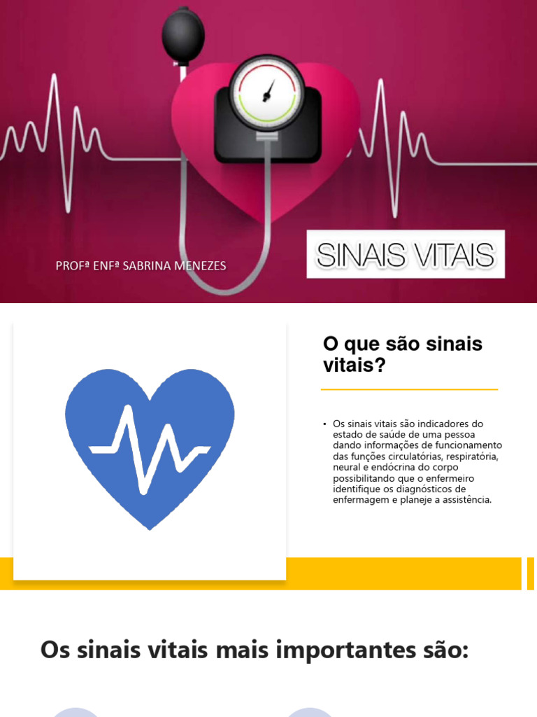 Aula 4 - Sinais Vitais | PDF | Coração | Pressão sanguínea