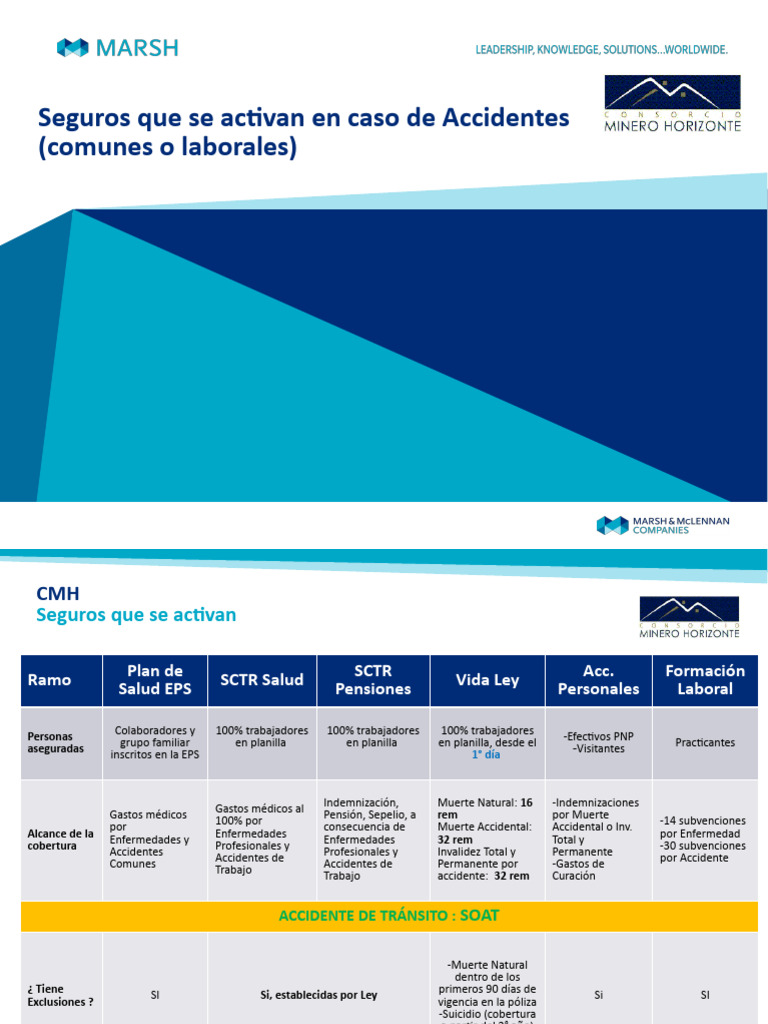 Nov15.Procedimiento en Caso de Siniestros - CONSORCIO MINERO HORIZONTE | Descargar gratis PDF ...