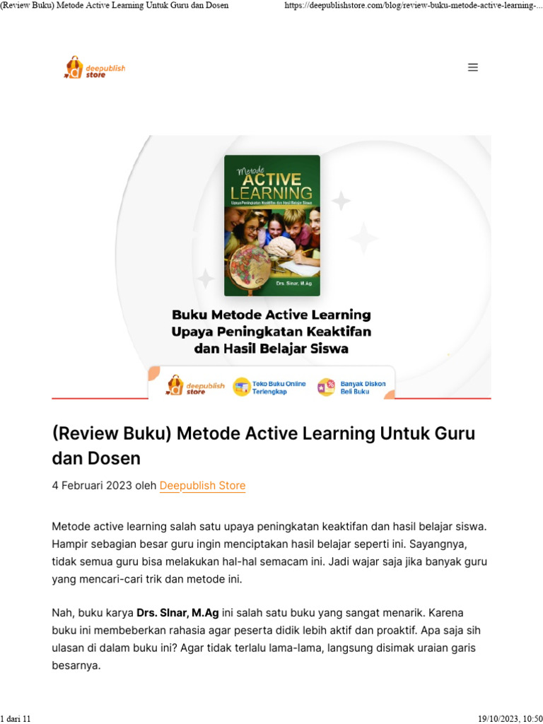 Buku Metode Active Learning untuk Guru | PDF | Karier & Perkembangan ...