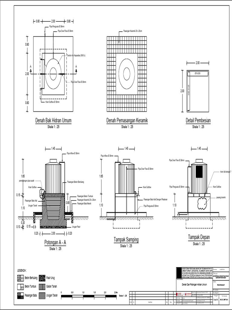 7 - Gambar Bangunan Hidran Umum - Rev 070122 | PDF