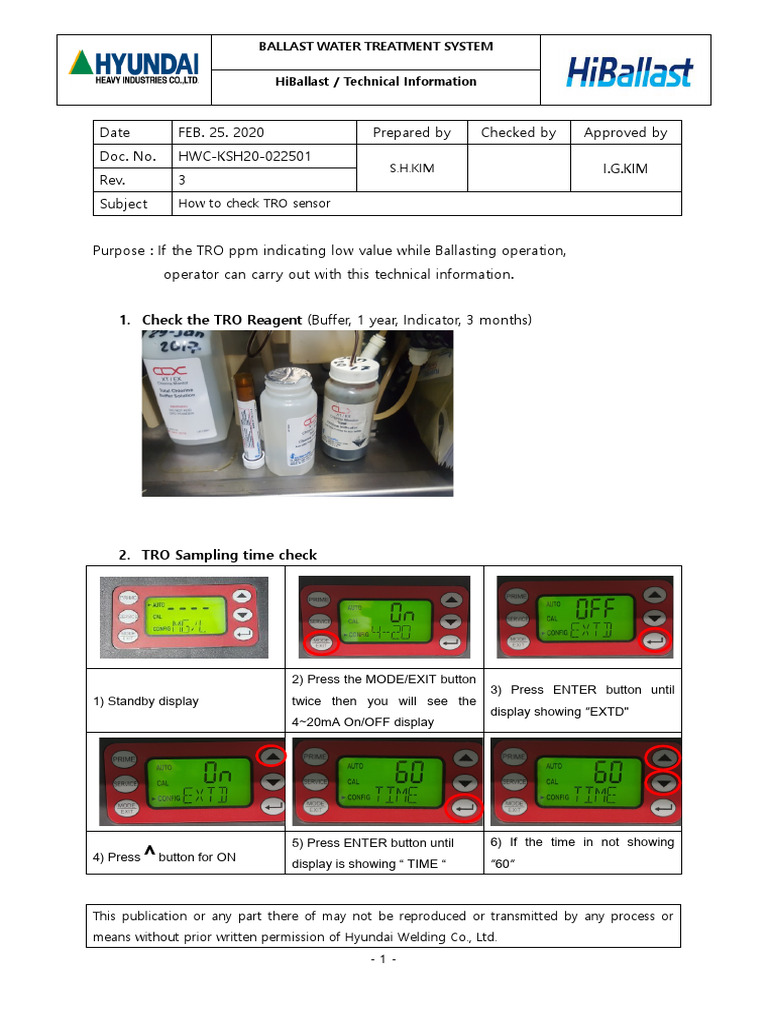 HWC - 1.how To Check TRO Sensor (Total) N Metering Valver3 - 200225 | PDF