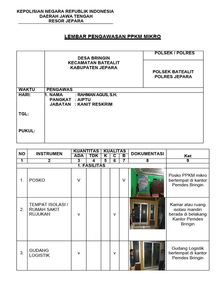 PPKM Mikro Desa Bringin | PDF