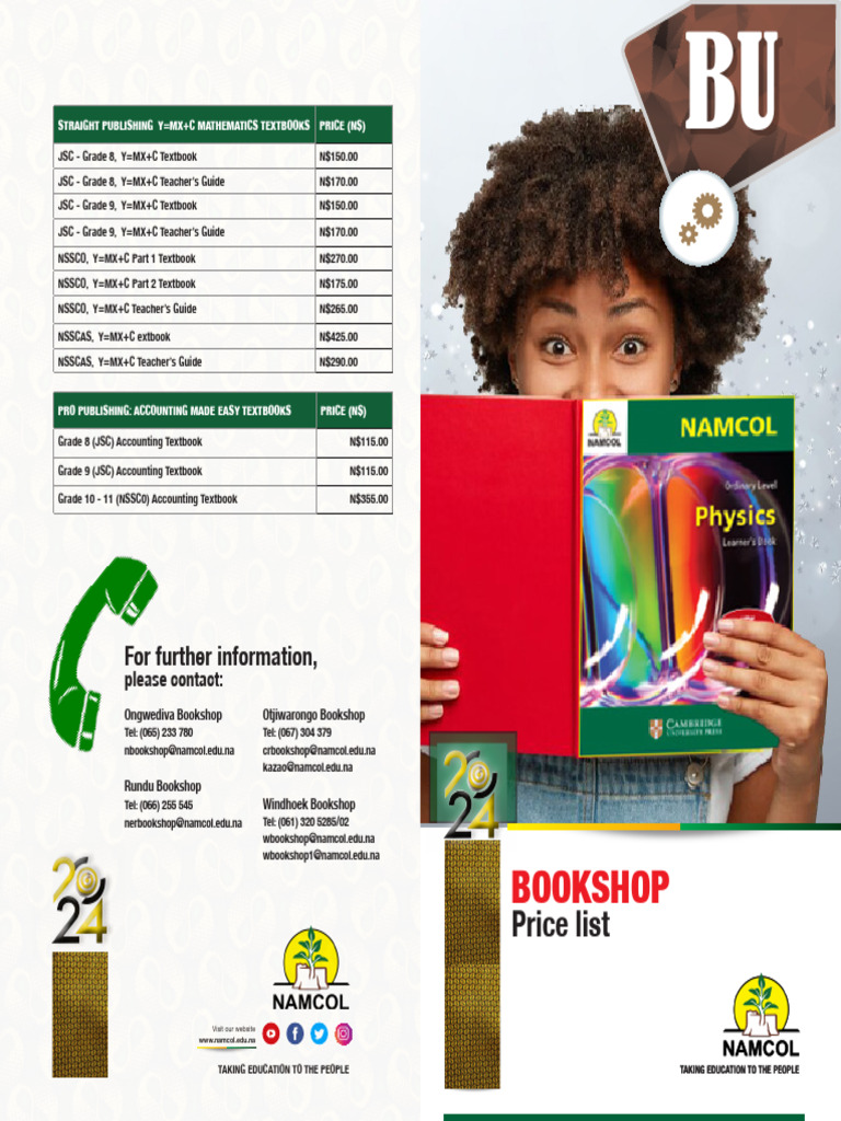 Namcol Bookshop Flyer 2024 15012024 1 | PDF | Textbook | Science