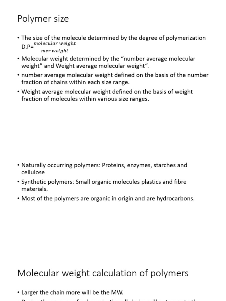 Polymer Size | PDF | Polymers | Deformation (Engineering)
