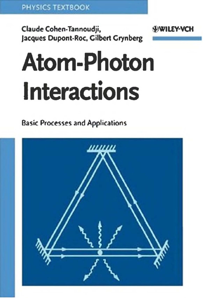 Cohen-Tannoudji Atom Photon | PDF
