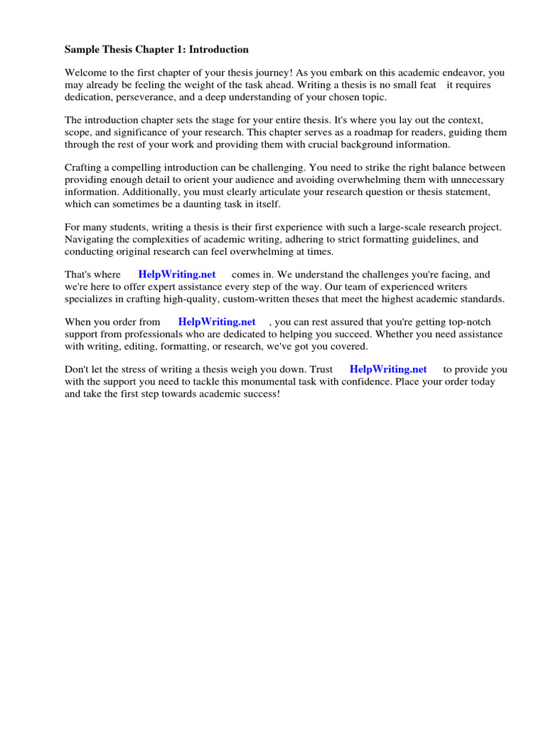 Sample Thesis Chapter 1 Introduction | Download Free PDF | Thesis | Prison Sample Thesis Chapter 1 Introduction | Download Free PDF | Thesis | Prison