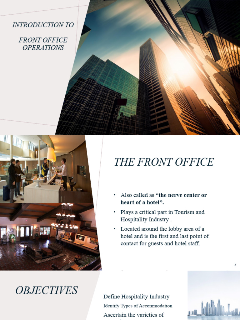 Introduction To Front Office Operation | PDF | Hotel | Motel