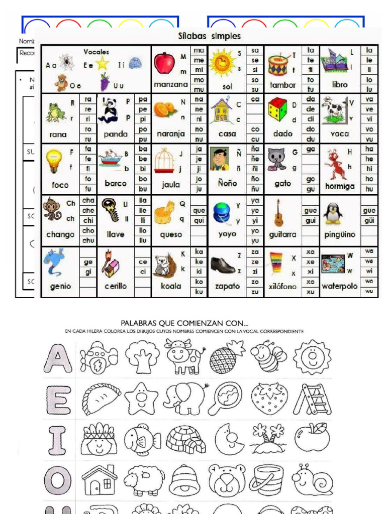 Silabas, Vocales | PDF