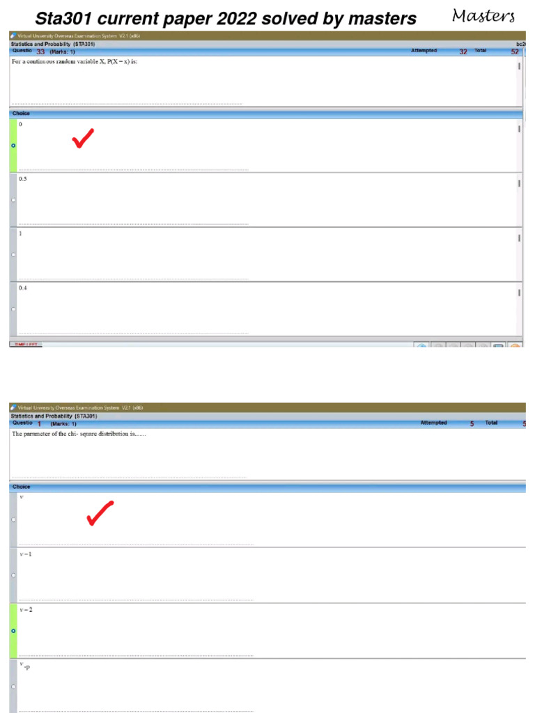 sta301 current paper solved by masters | PDF