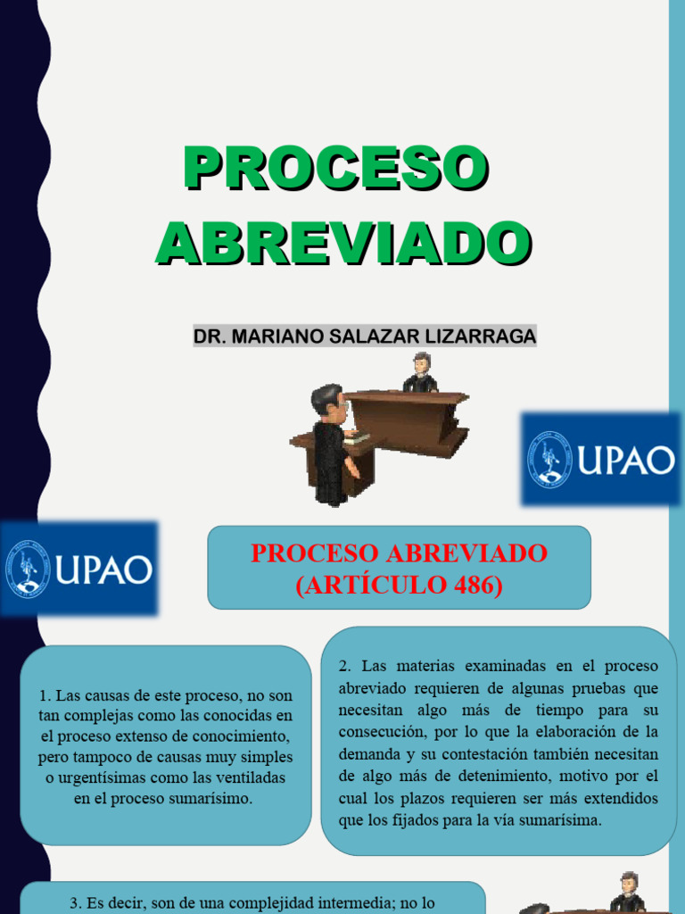Proceso Abreviado | PDF | Propiedad | Ley procesal