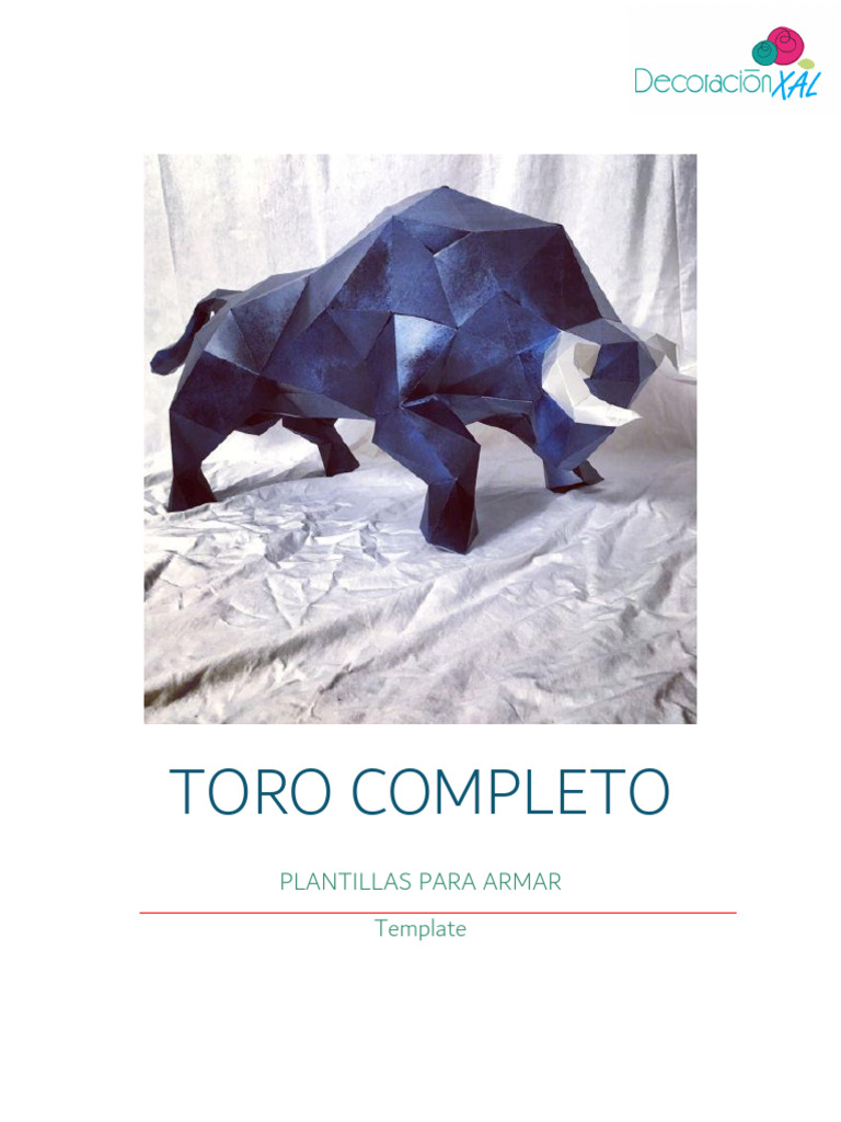Plantilla de Toro para Papercraft | PDF
