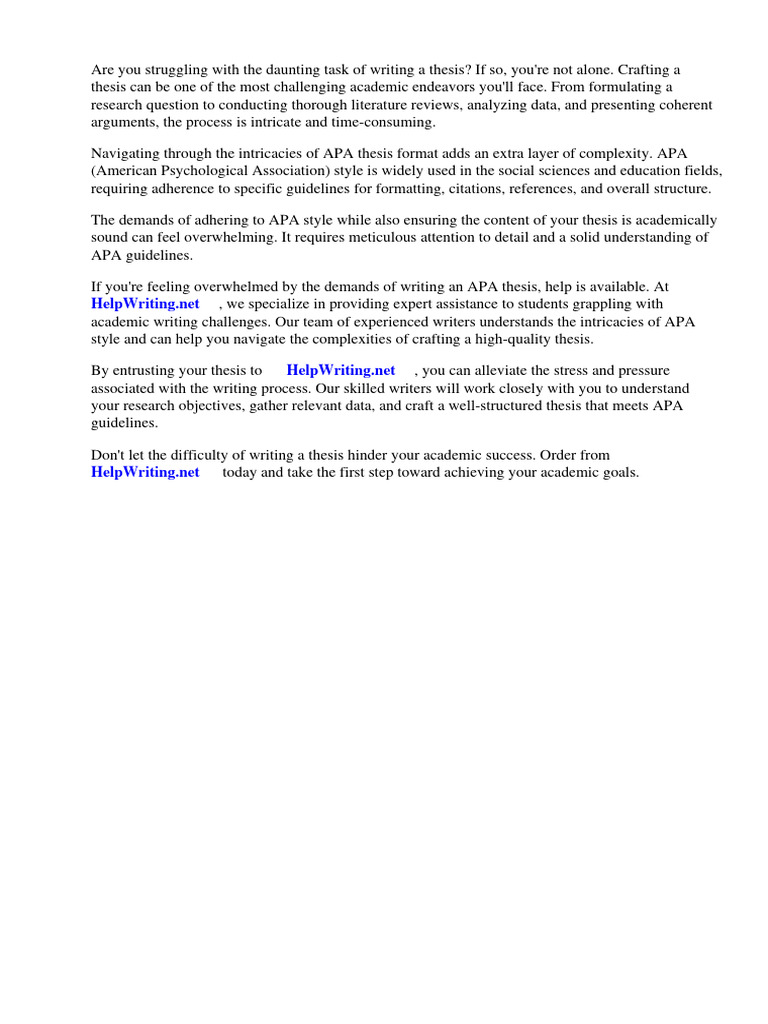 Sample of Apa Thesis Format | PDF | Apa Style | Thesis