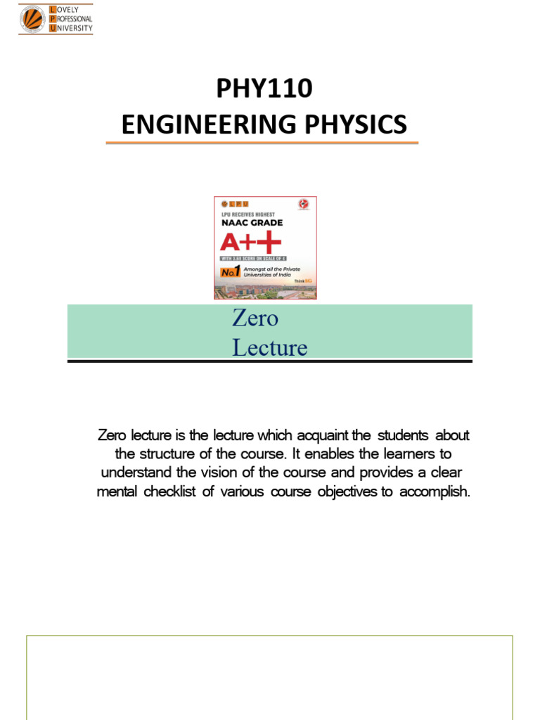 Zero Lecture | PDF