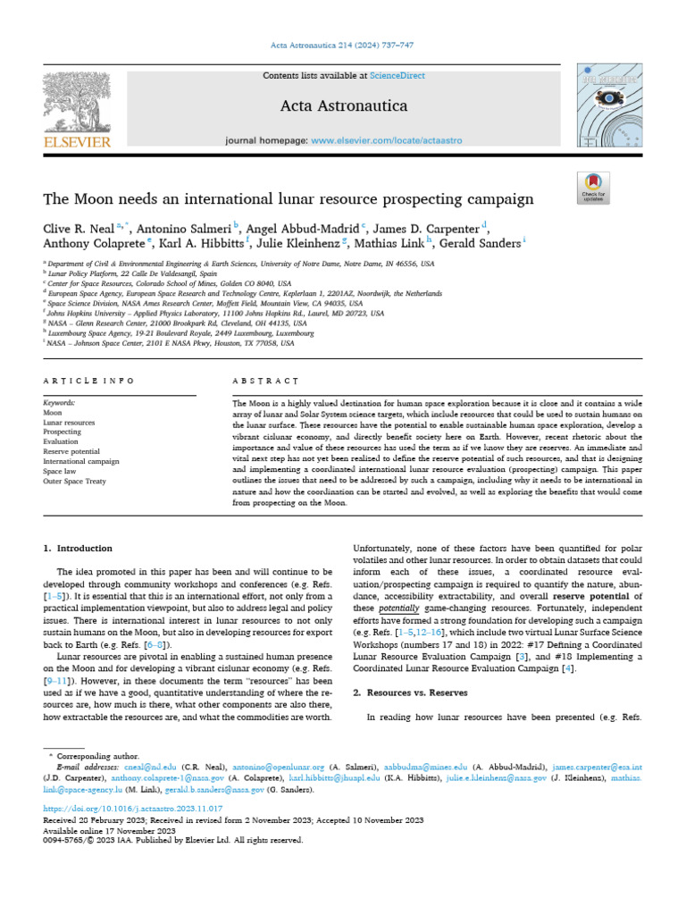 The Moon Needs An International Lunar Resource Prospecting Campaign ...