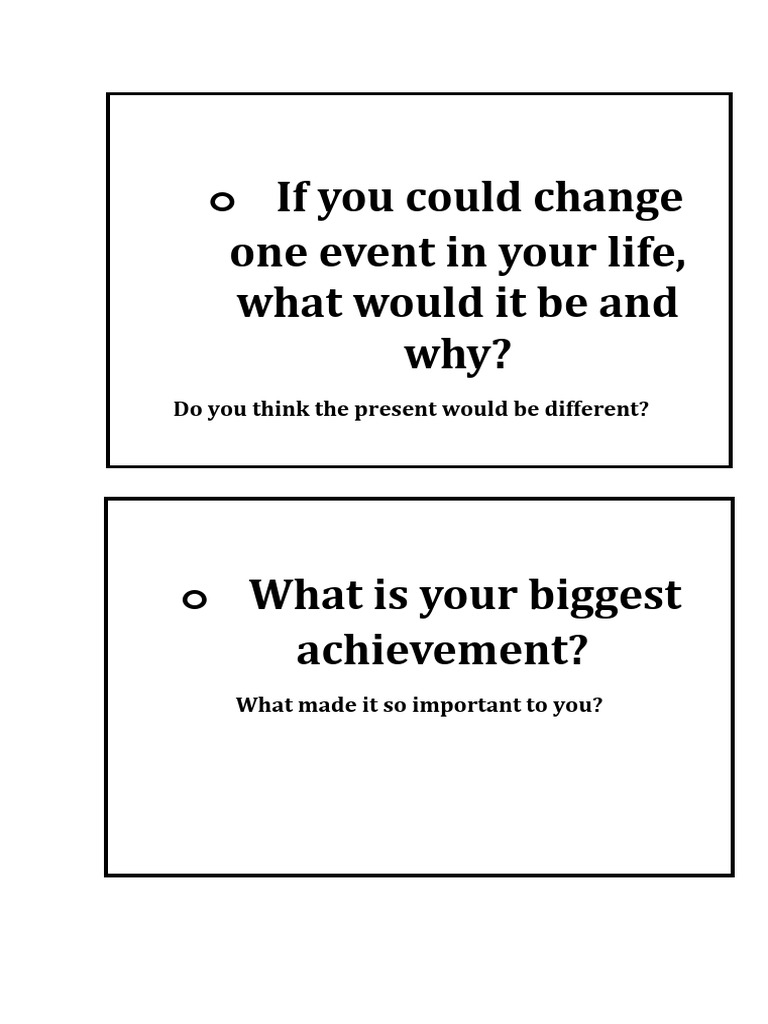 Thought-Provoking Life Questions | PDF | Social Science | General Fiction