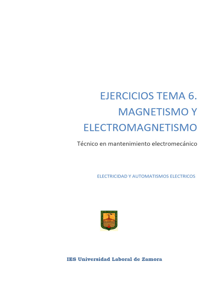 Ejercicios de Magnetismo y Electromagnetismo | PDF | Inductor | Inducción electromagnética