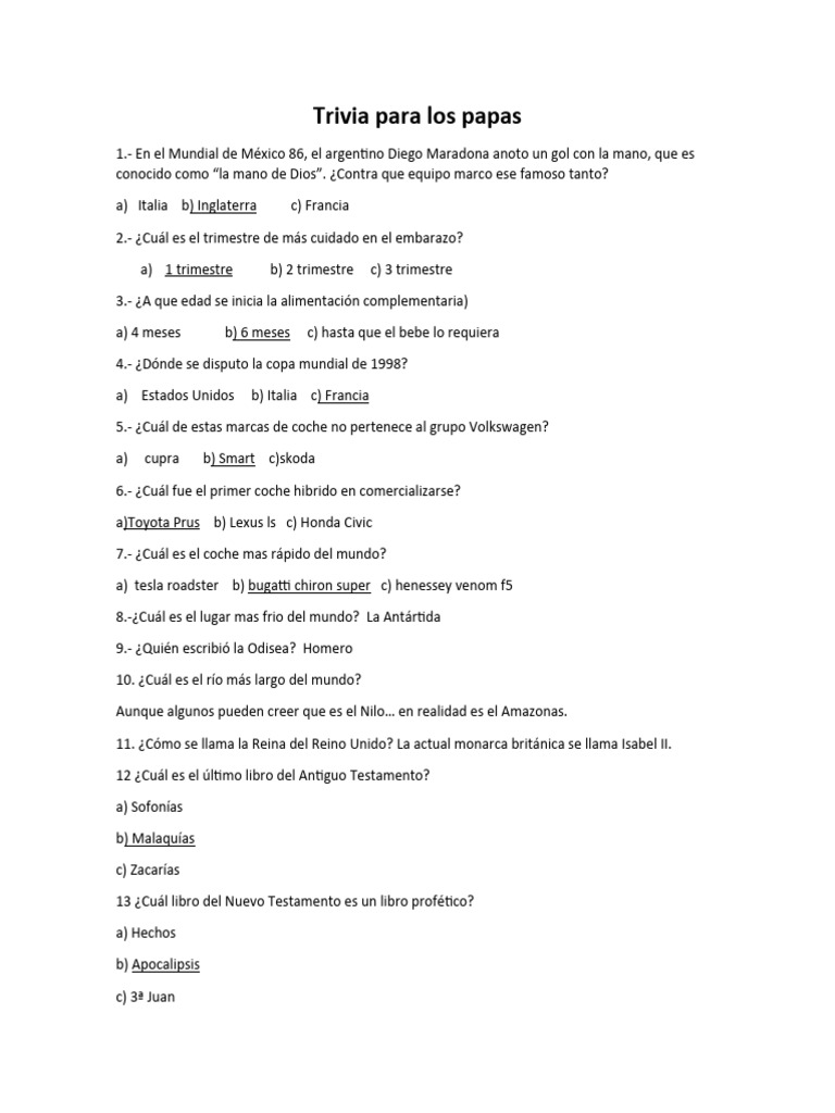 Trivia Papa | PDF | Libro de rut