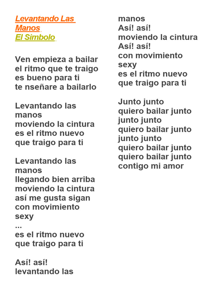 letras musicas | PDF